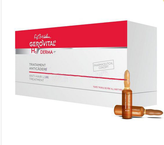 Gerovital H3 Derma Plus -Anti-Hair Loss Treatment -12 vials x 10ml ...